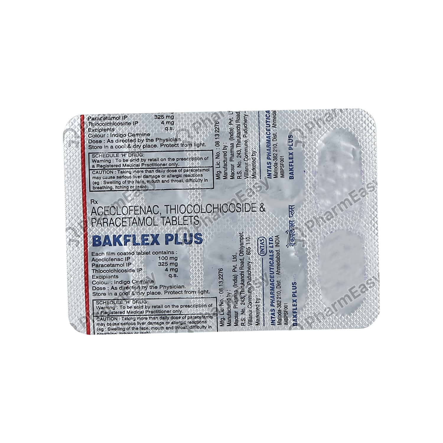 Buy Bakflex Plus Strip Of 10 Tablets Online at Flat 18% OFF* | PharmEasy