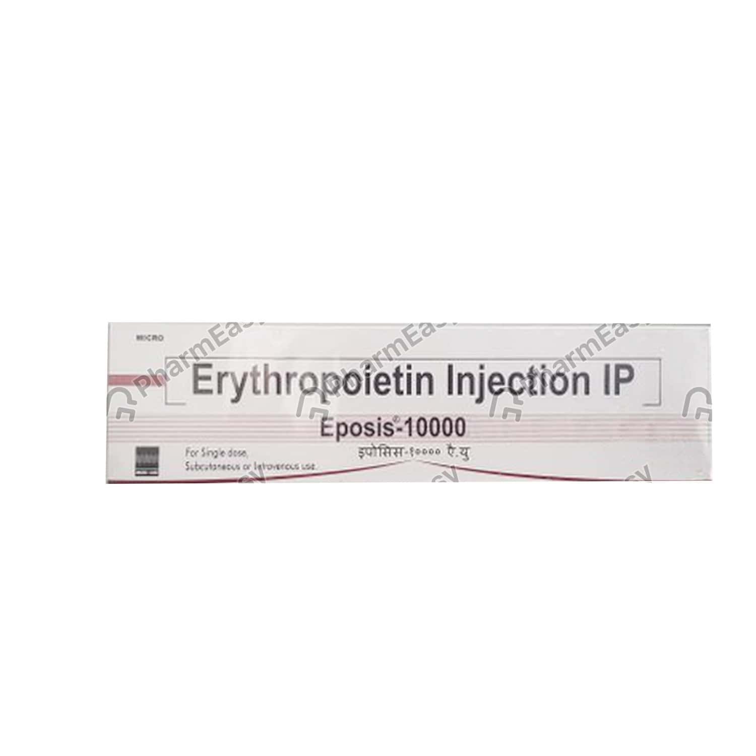 Buy Eposis 10000 IU Solution For Injection (1) Online at Flat 18% OFF ...