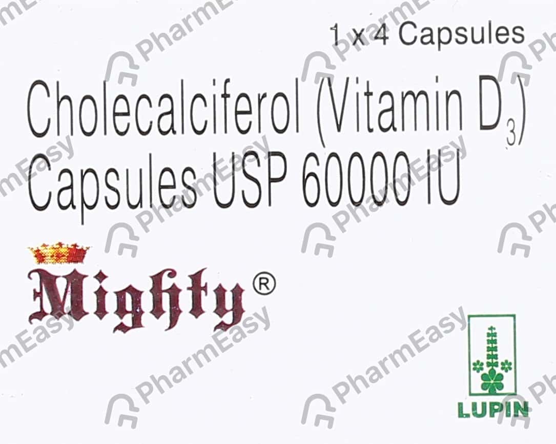 Mighty 60000 IU Capsule (4): Uses, Side Effects, Price & Dosage | PharmEasy