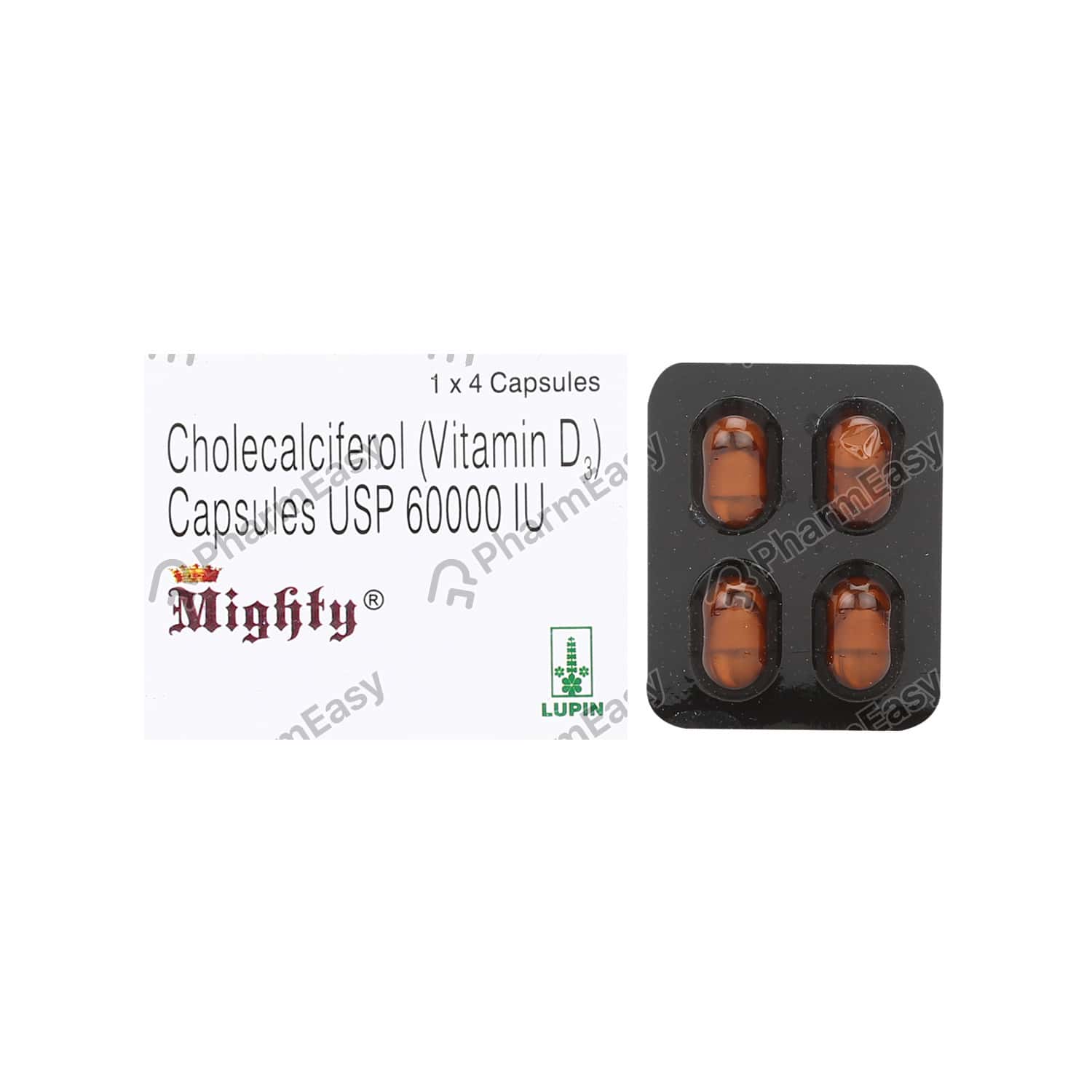 Mighty 60k Strip Of 4 Capsules - Uses, Side Effects, Dosage ...