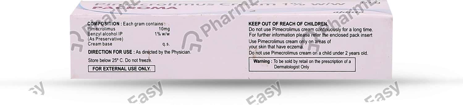 Buy Pacroma 10 MG Cream (10) Online at Flat 15% OFF | PharmEasy