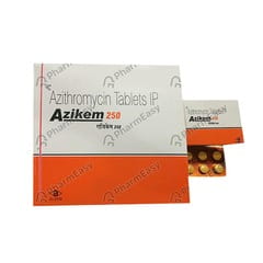 Azikem 250 MG Tablet (6) - Uses, Side Effects, Dosage, Composition ...