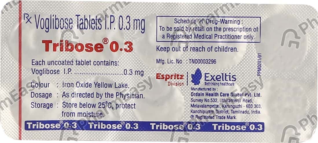 Tribose 0.3 MG Tablet (10): Uses, Side Effects, Price & Dosage | PharmEasy