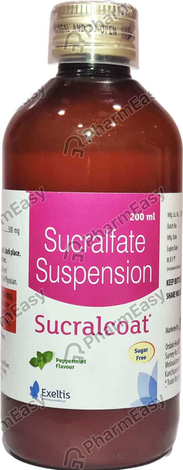 Sucralcoat 1 G Suspension (200): Uses, Side Effects, Price & Dosage ...