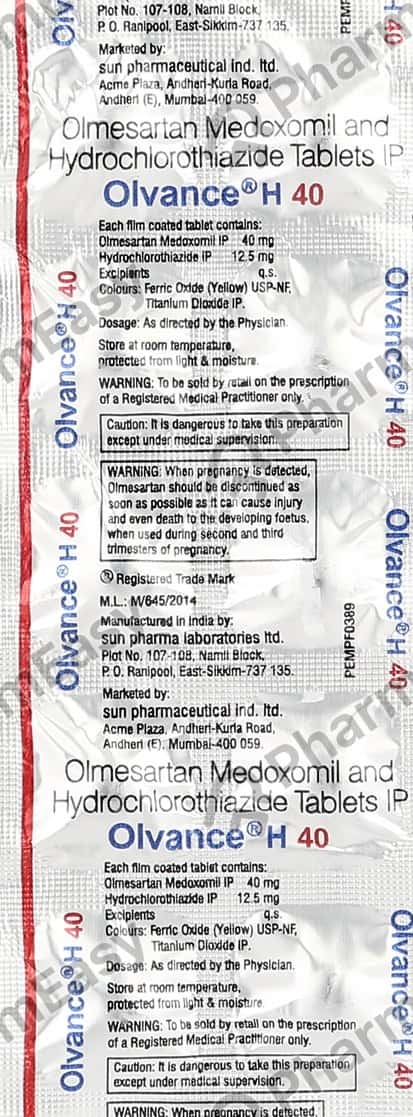 Olvance H 40mg Strip Of 10 Tablets: Uses, Side Effects, Price & Dosage ...