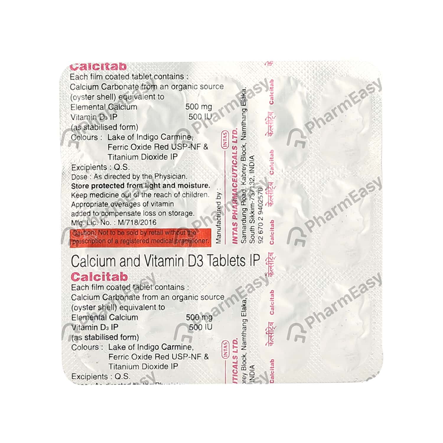 Calcitab Tab - Uses, Side Effects, Dosage, Composition & Price | PharmEasy