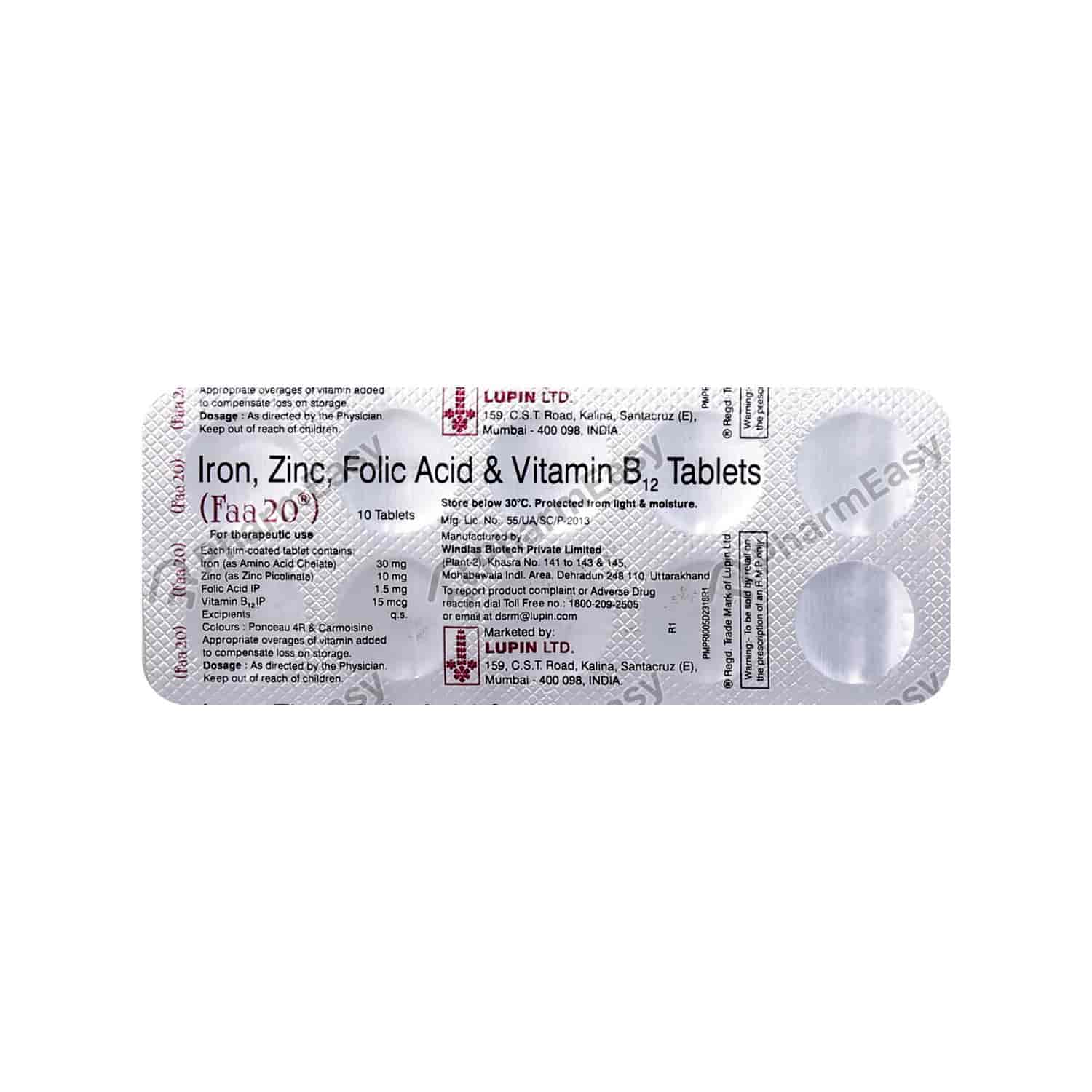Faa 20mg Tab - Uses, Side Effects, Dosage, Composition & Price | PharmEasy