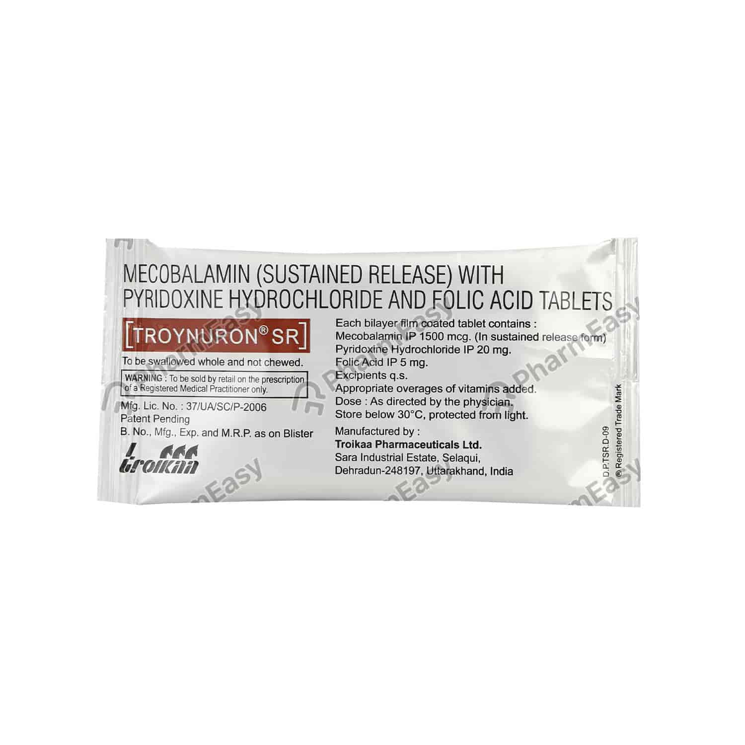 Buy Troynuron Sr Tablet Online at Flat 18% OFF* | PharmEasy