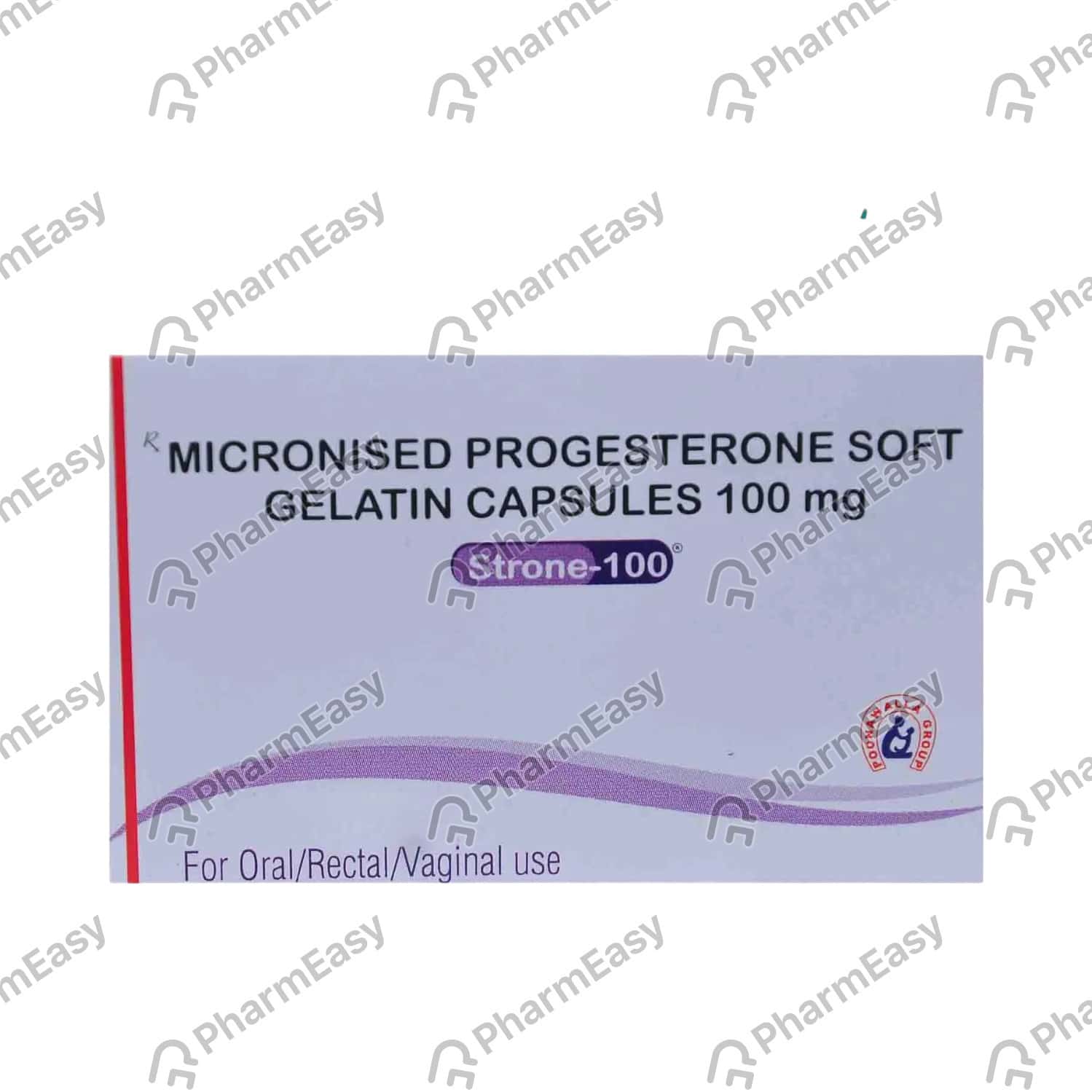 Strone 100 MG Oral/Vaginal/Rectal Capsule (10): Uses, Side Effects ...