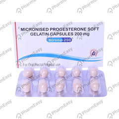 Strone 200 MG Oral/Vaginal/Rectal Capsule (10): Uses, Side Effects ...