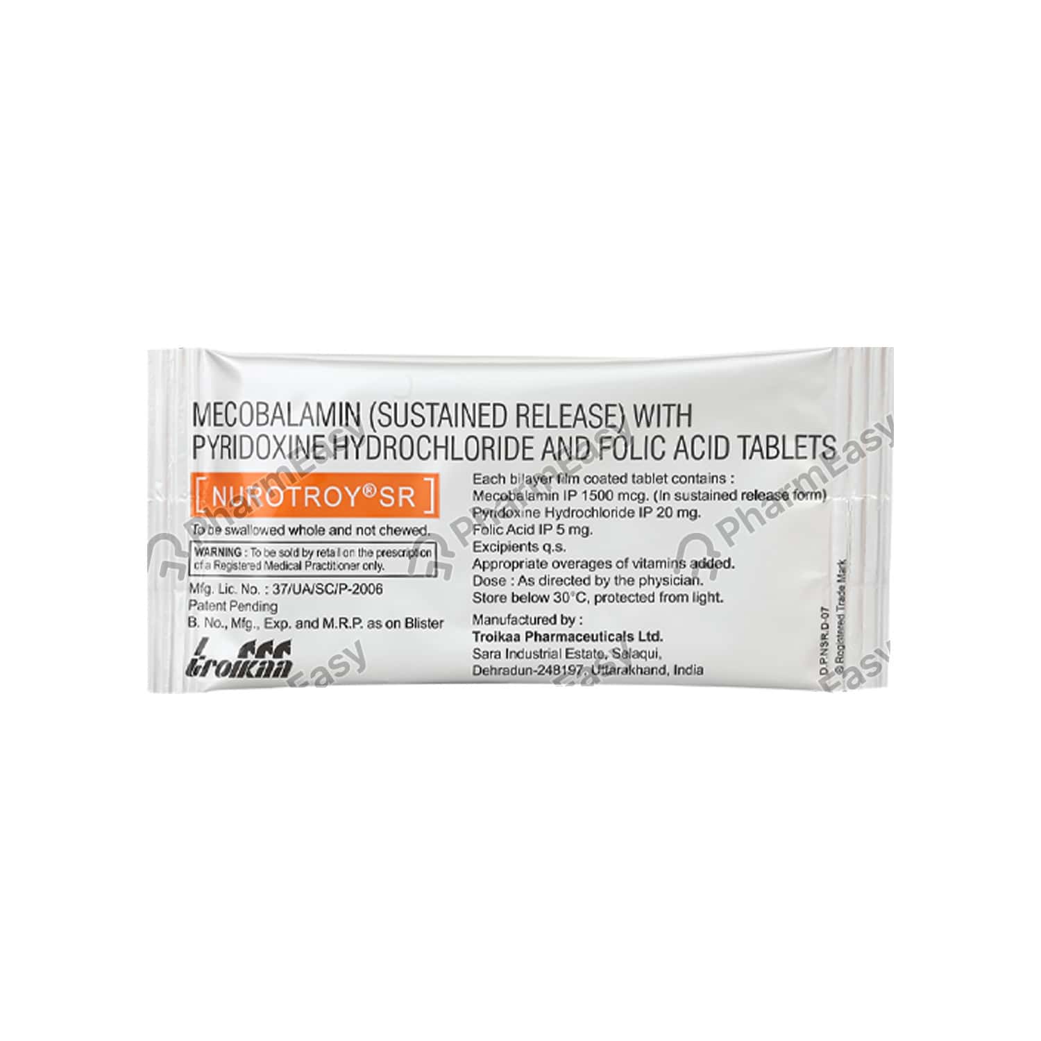 Buy Nurotroy Sr Tablet Online at Flat 18% OFF* | PharmEasy