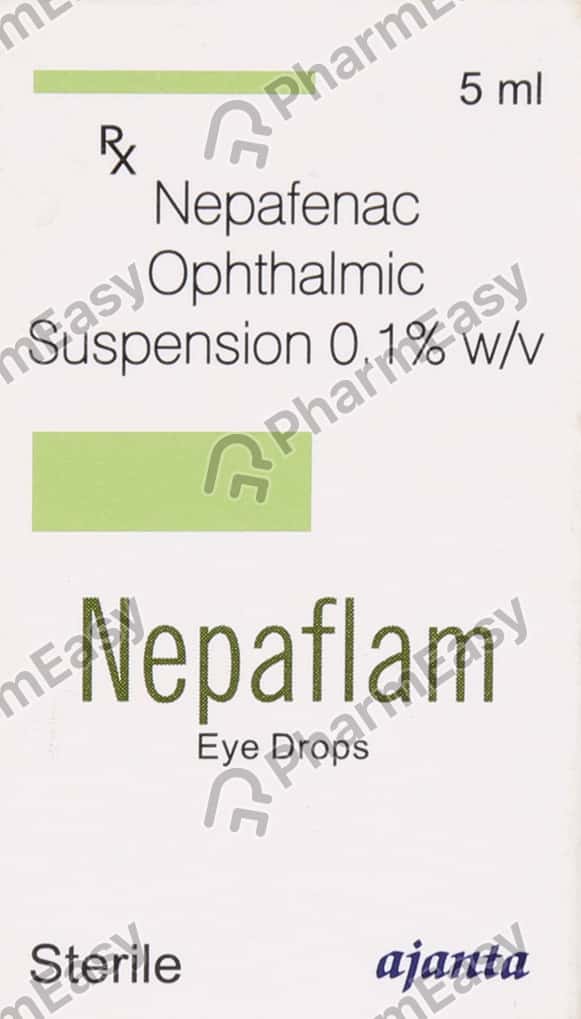 Nepaflam 0.1 %W/V Eye Drop (5): Uses, Side Effects, Price & Dosage ...