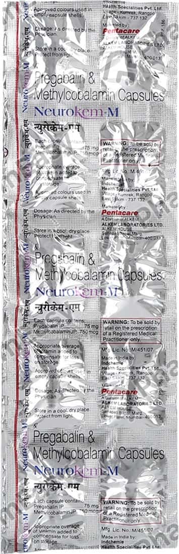 Neurokem M Strip Of 10 Capsules: Uses, Side Effects, Price & Dosage ...