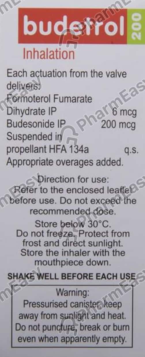Budetrol 200mcg Box Of 120md Metered Dose Inhaler: Uses, Side Effects ...