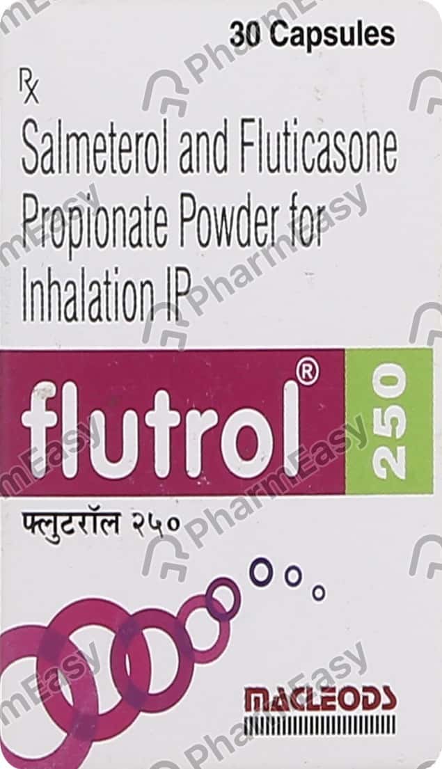 Flutrol 250mcg Bottle Of 30 Inhalation Capsule: Uses, Side Effects, Price & Dosage | PharmEasy