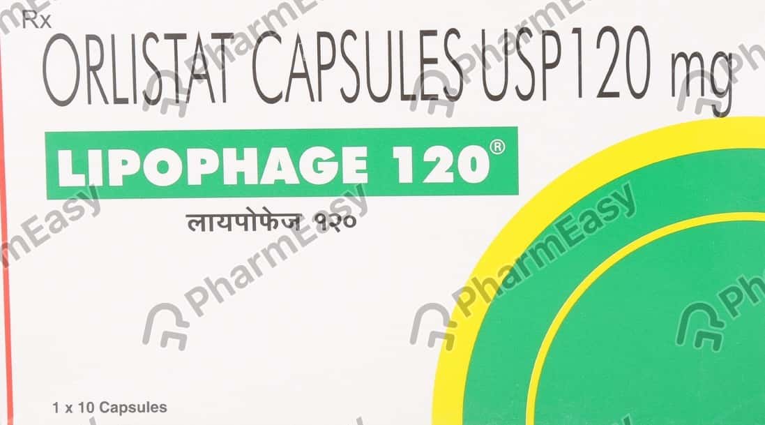 Lipophage 120 MG Capsule (10): Uses, Side Effects, Price & Dosage ...