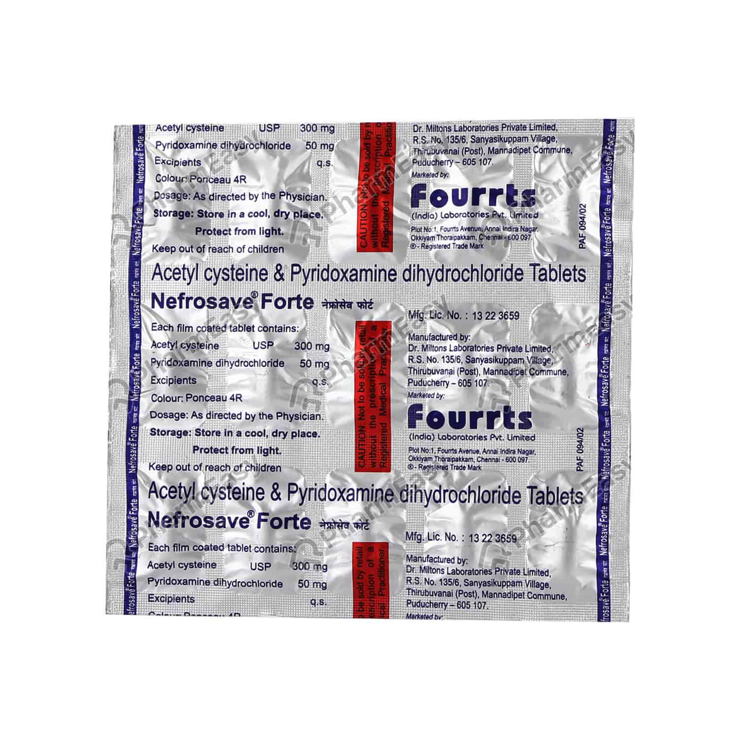 Buy Nefrosave Forte Tablet 15'S Online at Flat 18% OFF* | PharmEasy