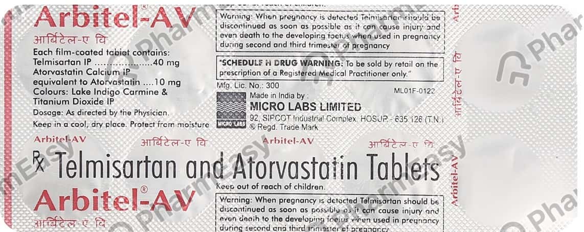 Arbitel Av Strip Of 10 Tablets: Uses, Side Effects, Price & Dosage ...