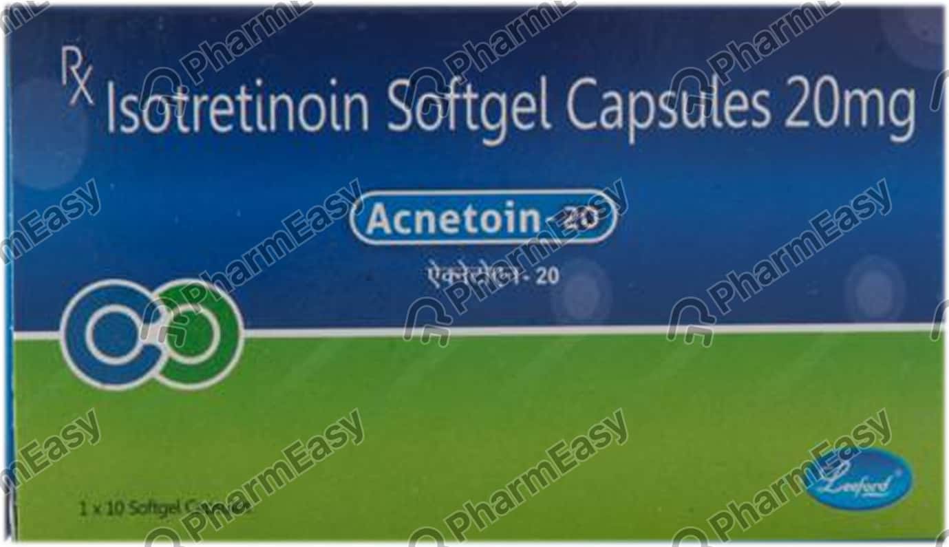 Acnetoin 20 MG Capsule (10): Uses, Side Effects, Price, Dosage ...