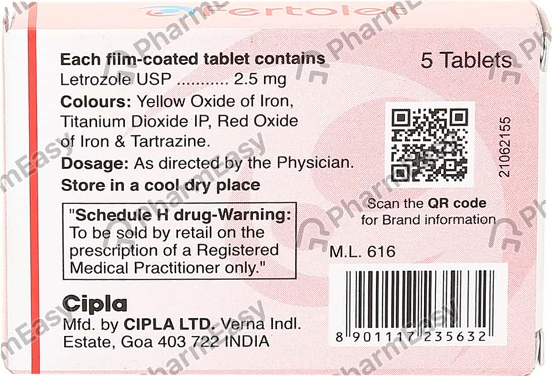Lutrazole 2.5 MG Tablet (5): Uses, Side Effects, Price & Dosage | PharmEasy