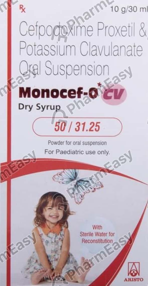 Monocef O Cv 50/31.25mg Bottle Of 30ml Suspension: Uses, Side Effects ...