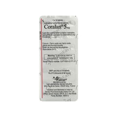 Coralan 5 MG Tablet (14) - Uses, Side Effects, Dosage, Composition ...