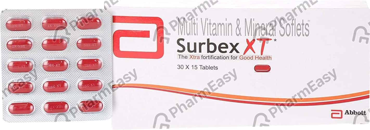 Surbex Xt Strip Of 15 Tablet: Uses, Side Effects, Price & Dosage ...