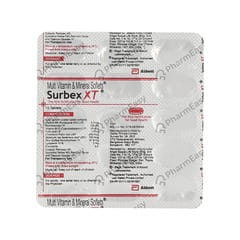 Surbex Xt Strip Of 15 Tablet - Uses, Side Effects, Dosage, Composition ...
