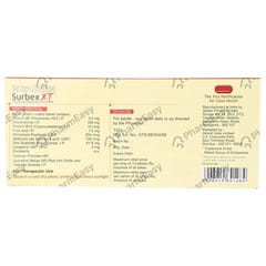 Surbex Xt Strip Of 15 Tablet - Uses, Side Effects, Dosage, Composition ...