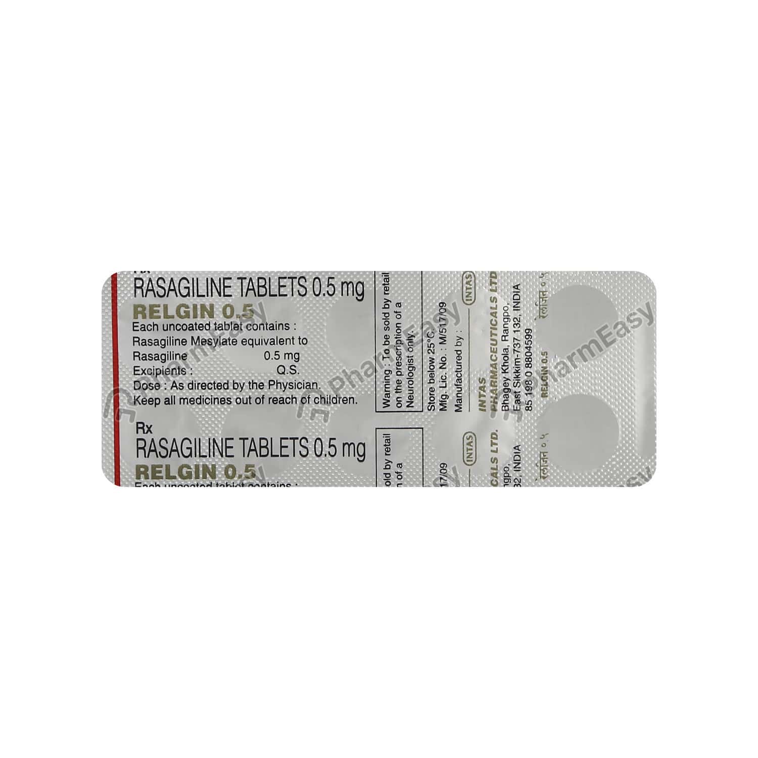 Buy Relgin 0.5 MG Tablet (10) Online at Flat 18% OFF* | PharmEasy