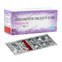 Roseday 20 MG Tablet (10) - Uses, Side Effects, Dosage, Composition ...