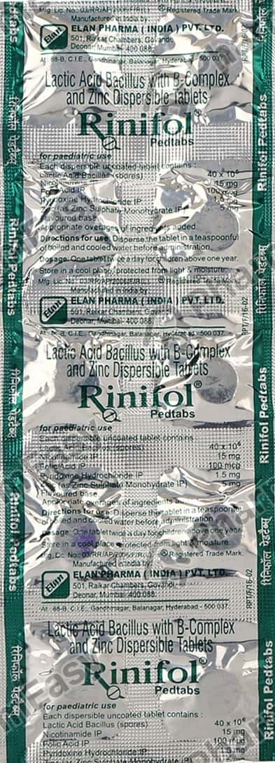 Buy Rinifol Pedtabs Strip Of 10 Tablets Online & Save Up to 24% at ...