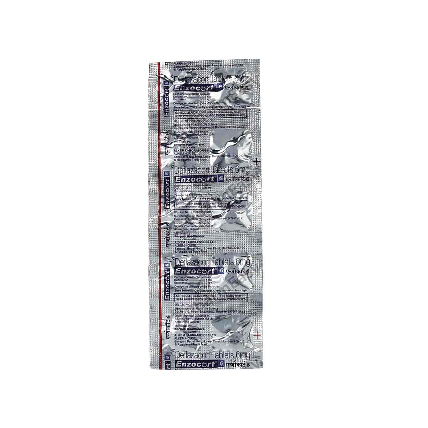 Enzocort 6mg Tab 10`S - Uses, Side Effects, Dosage, Composition & Price ...