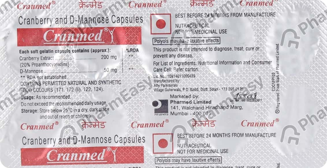 Buy CRANMED CAPSULE Online & Get Upto 60% OFF at PharmEasy