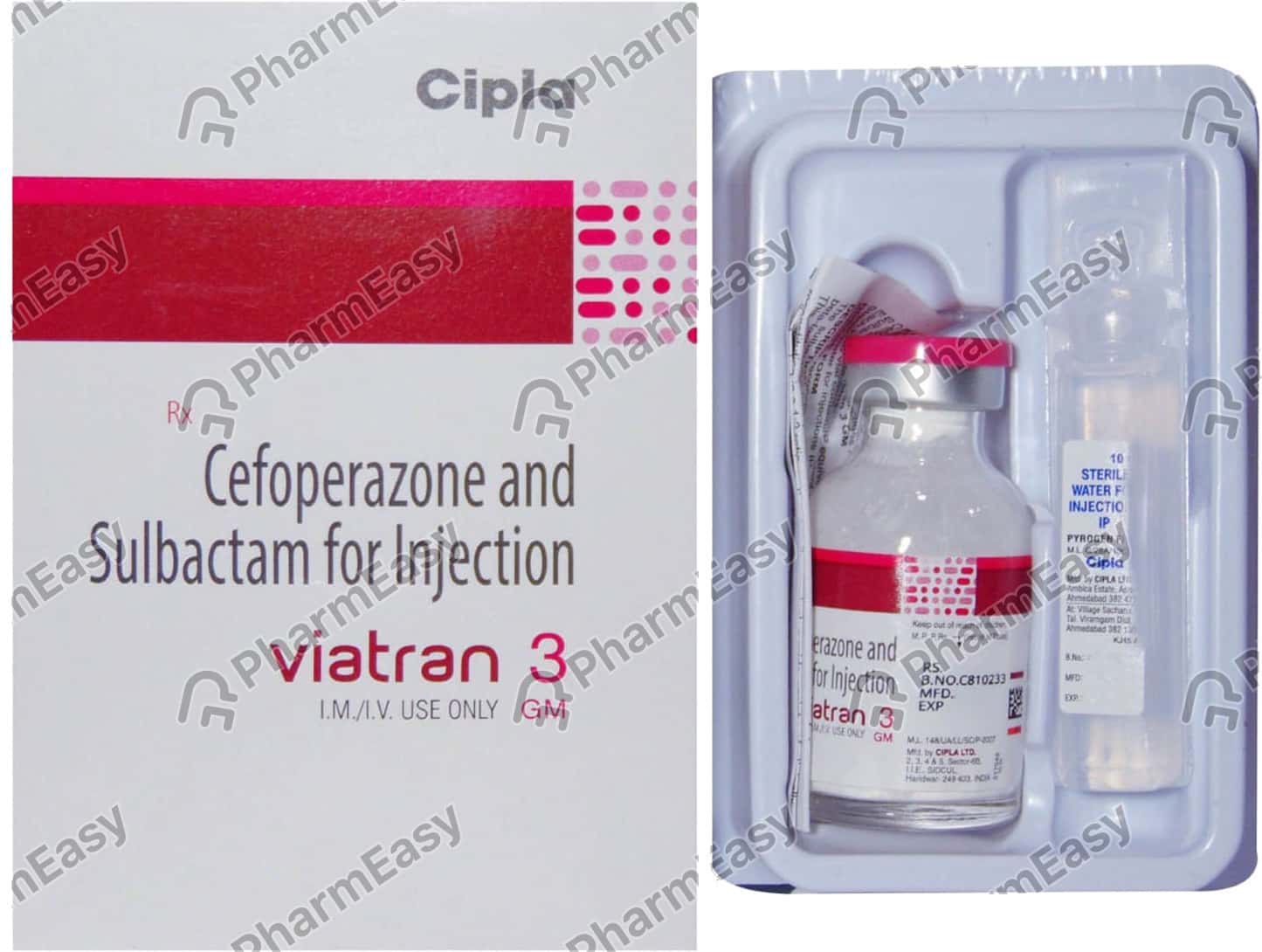 Viatran 3gm Dry Vial Of 1 Powder For Injection: Uses, Side Effects ...