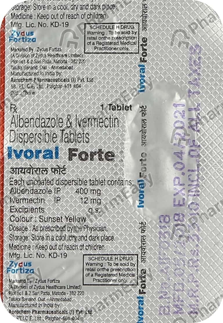Ivoral Forte Strip Of 1 Tablet: Uses, Side Effects, Price & Dosage ...