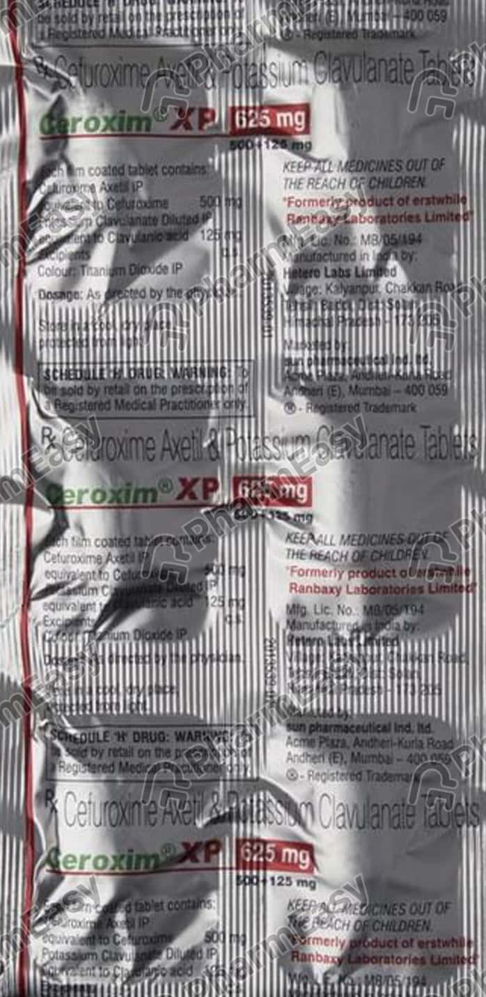 Ceroxim Xp 625mg Tablet: Uses, Side Effects, Price, Dosage ...