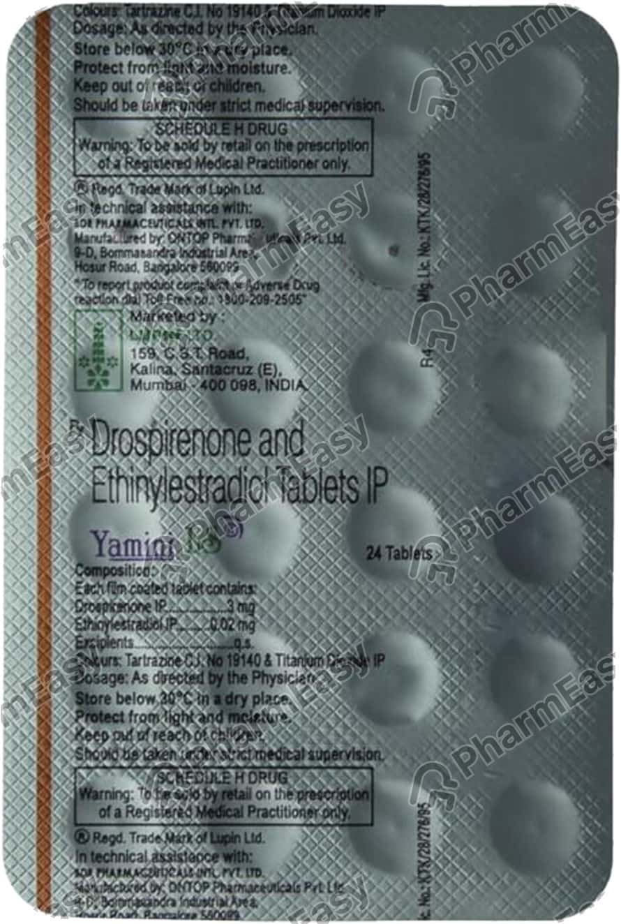 Yamini Ls Strip Of 24 Tablets: Uses, Side Effects, Price & Dosage ...