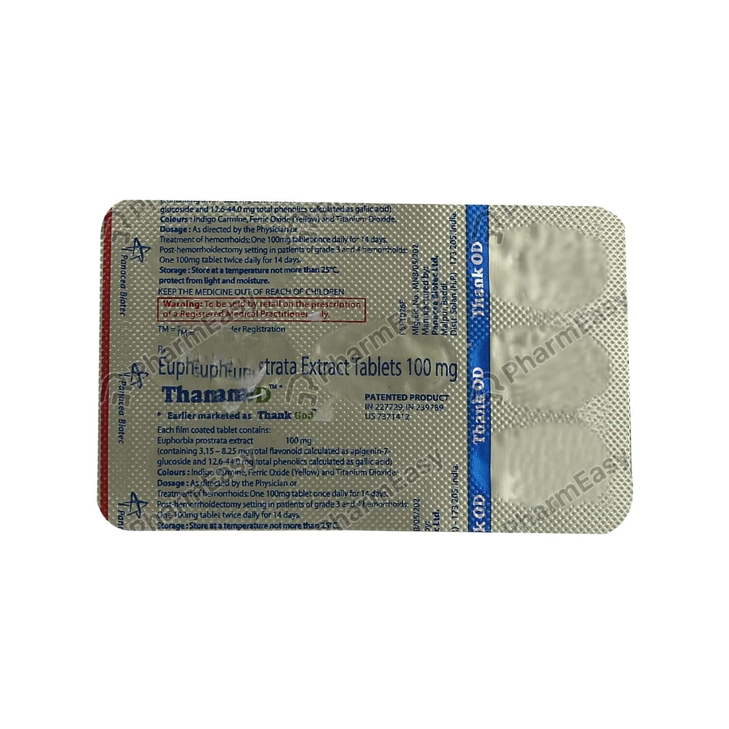 Buy Thank Od 100 MG Tablet (7) Online at Flat 15% OFF | PharmEasy
