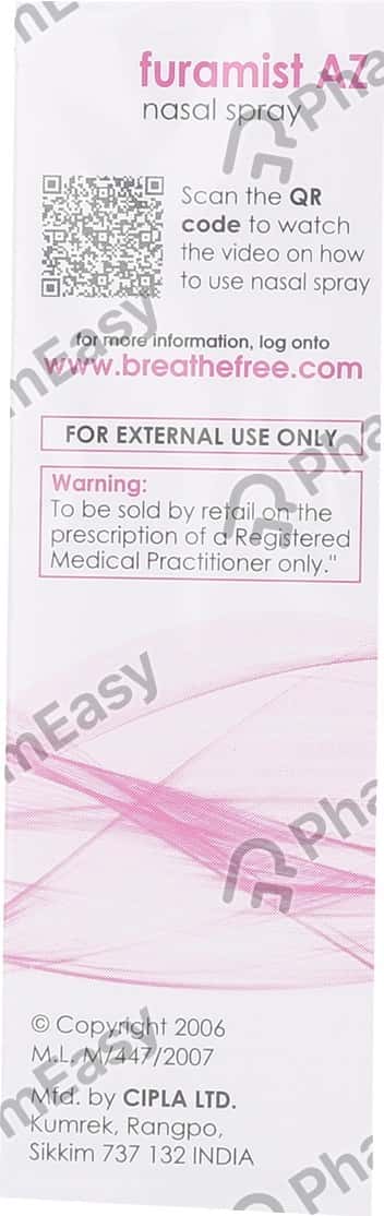 Furamist Az Nasal Spray: Uses, Side Effects, Price & Dosage | PharmEasy