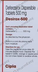 Desirox 500 MG Tablet (30): Uses, Side Effects, Price & Dosage | PharmEasy