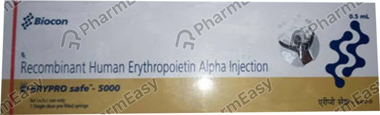 Erypro Safe 5000 IU Injection (0.5): Uses, Side Effects, Price & Dosage ...