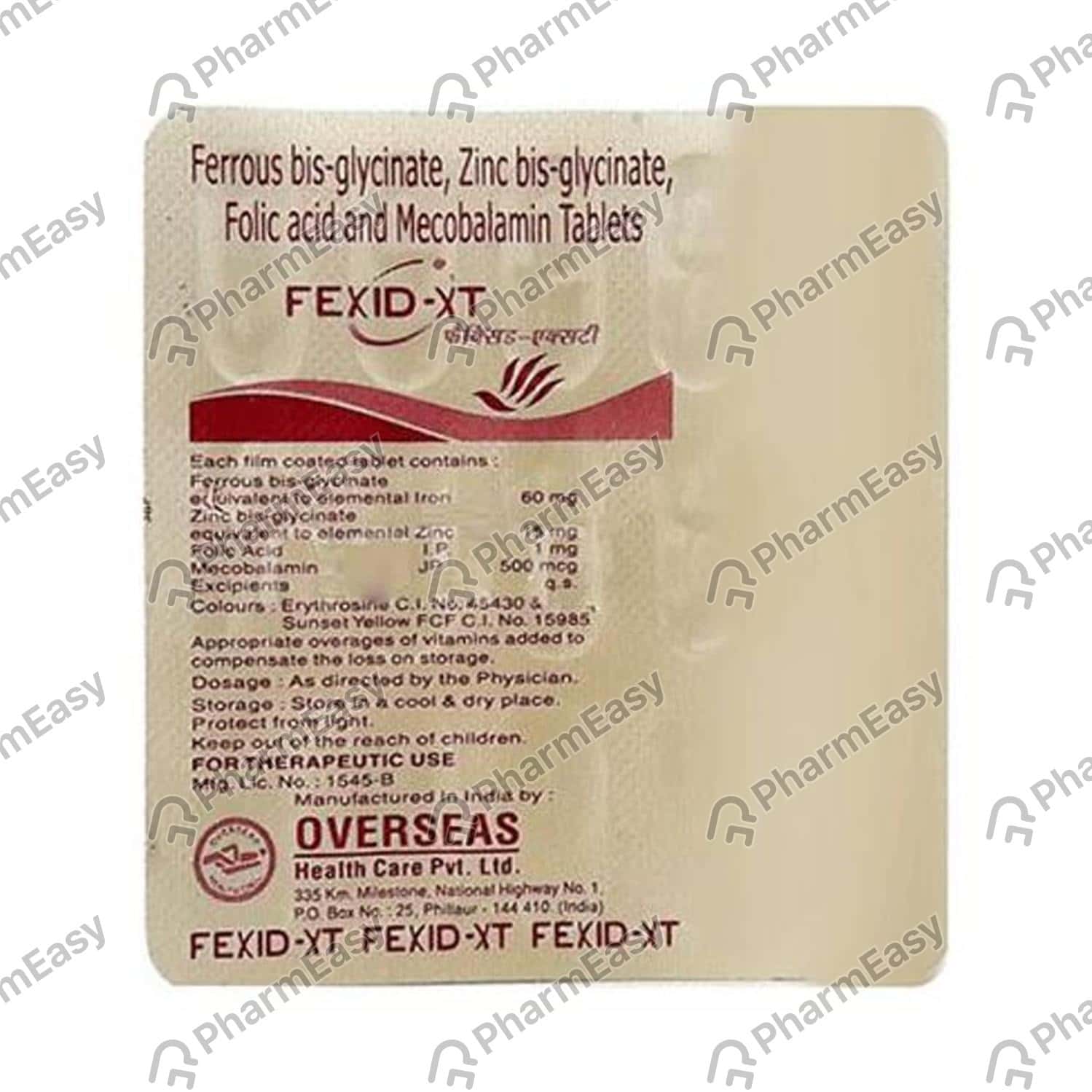 Fexid Xt Strip Of 10 Tablets: Uses, Side Effects, Price & Dosage ...