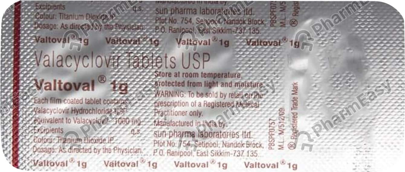 Valtoval 1000 MG Tablet (3): Uses, Side Effects, Price & Dosage | PharmEasy
