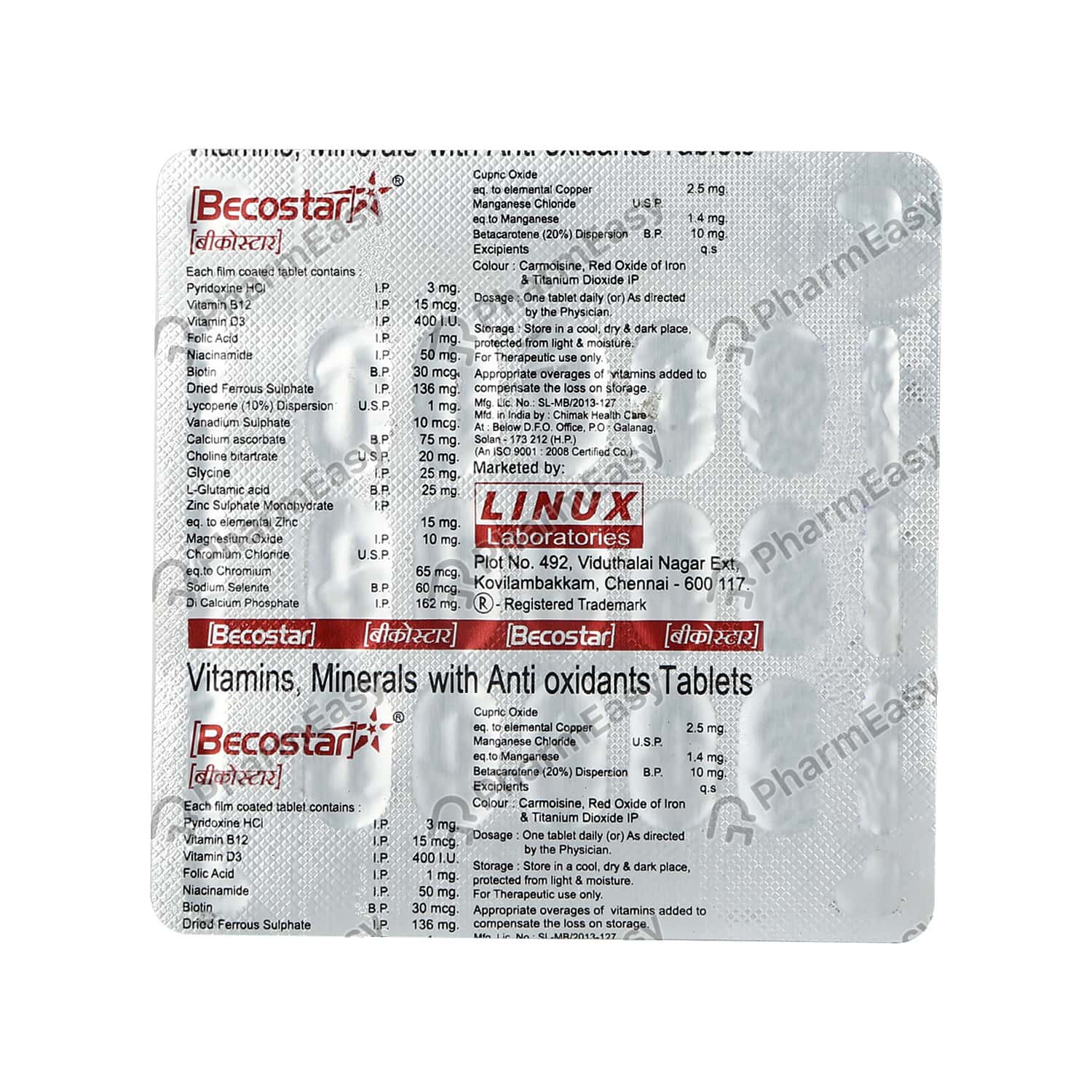 Buy Becostar Tablet 15'S Online at Flat 18% OFF* | PharmEasy