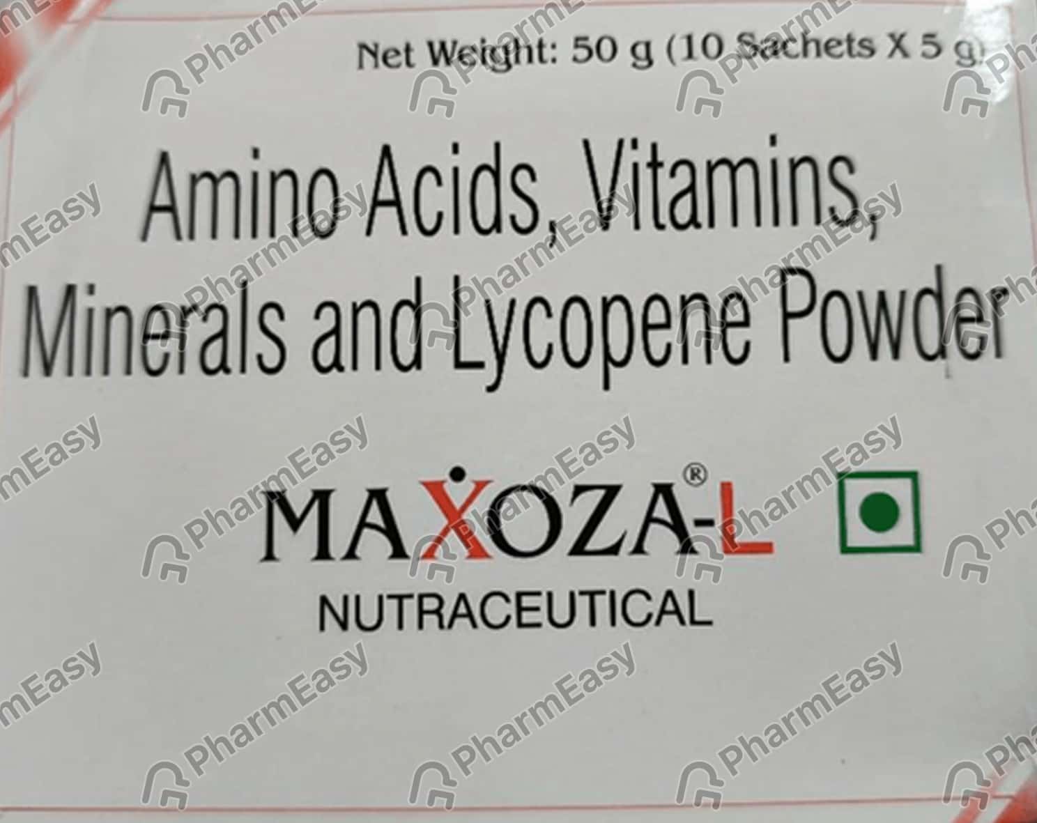 Maxoza L Sachet Of 5gm Oral Powder (Green): Uses, Side Effects, Price ...