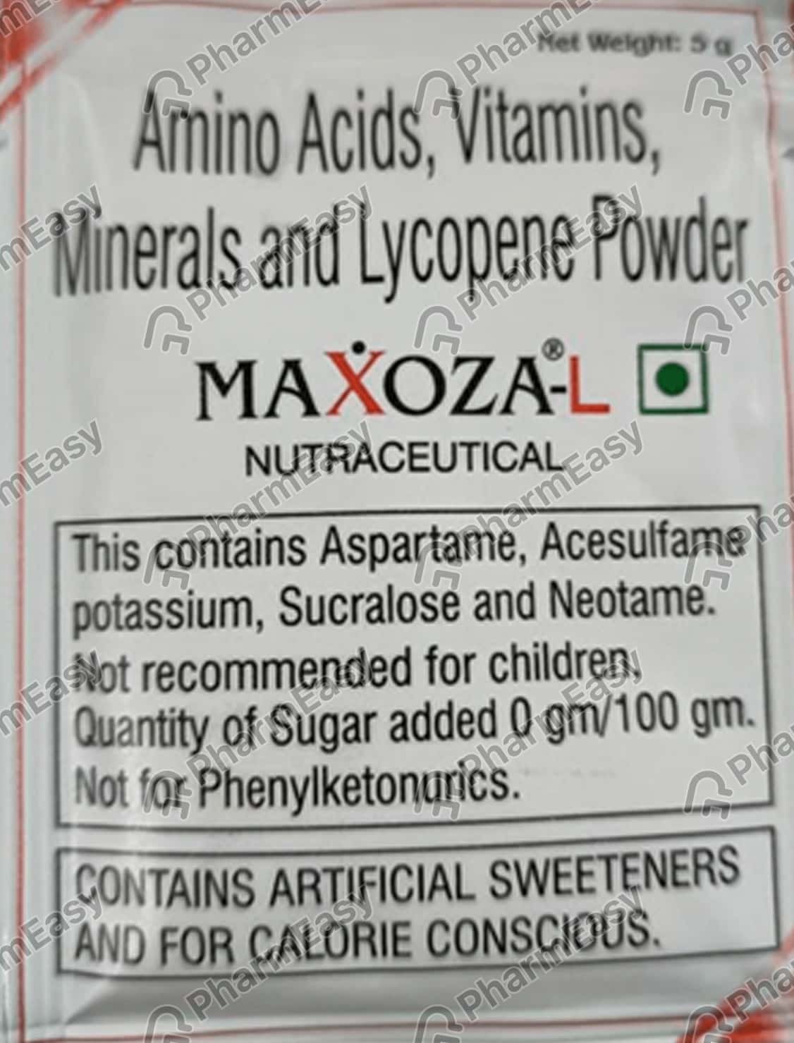 Buy Maxoza L Sachet Of 5gm Powder (Green) Online at Flat 15% OFF ...