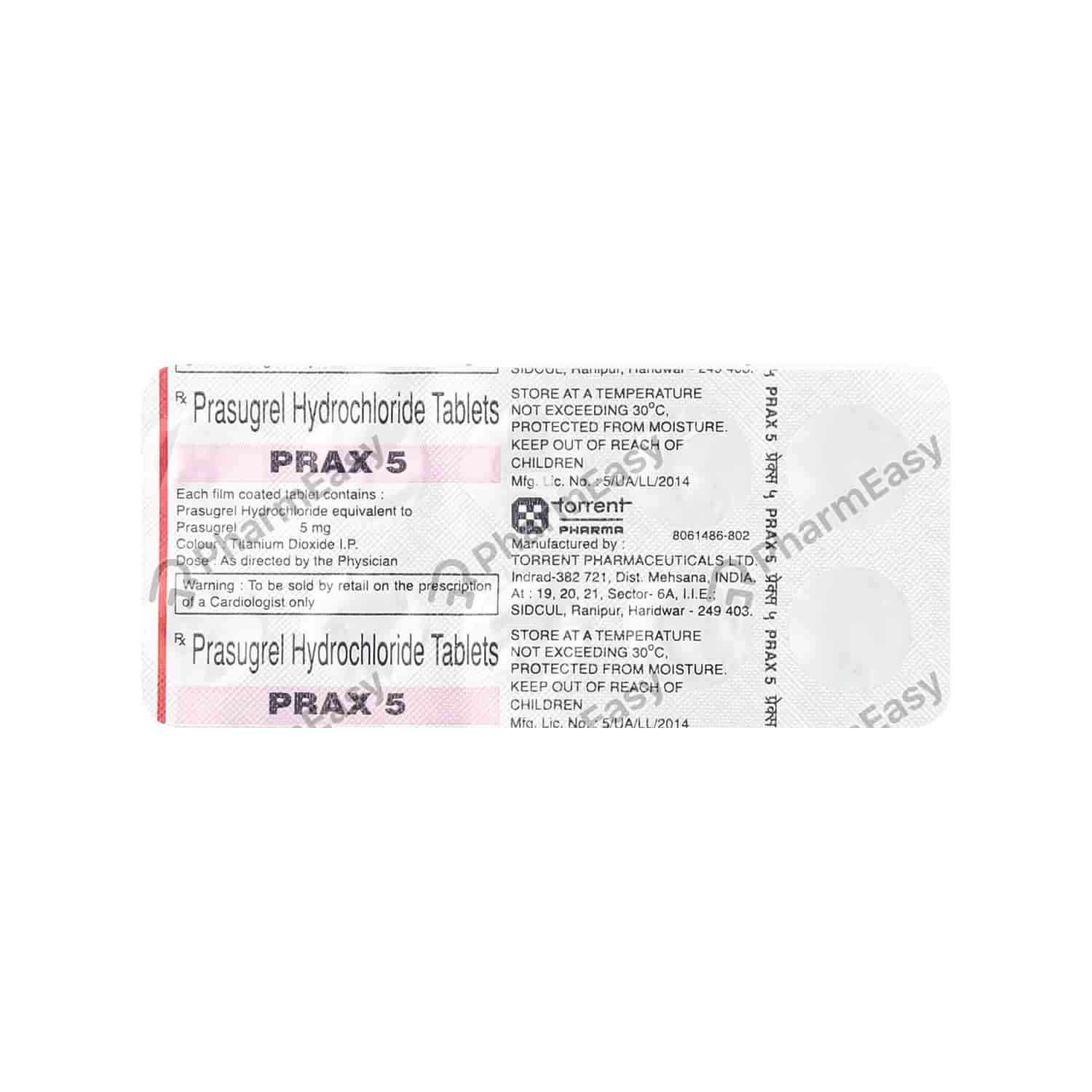 Buy Prax 5mg Tablet Online at Flat 18% OFF* | PharmEasy