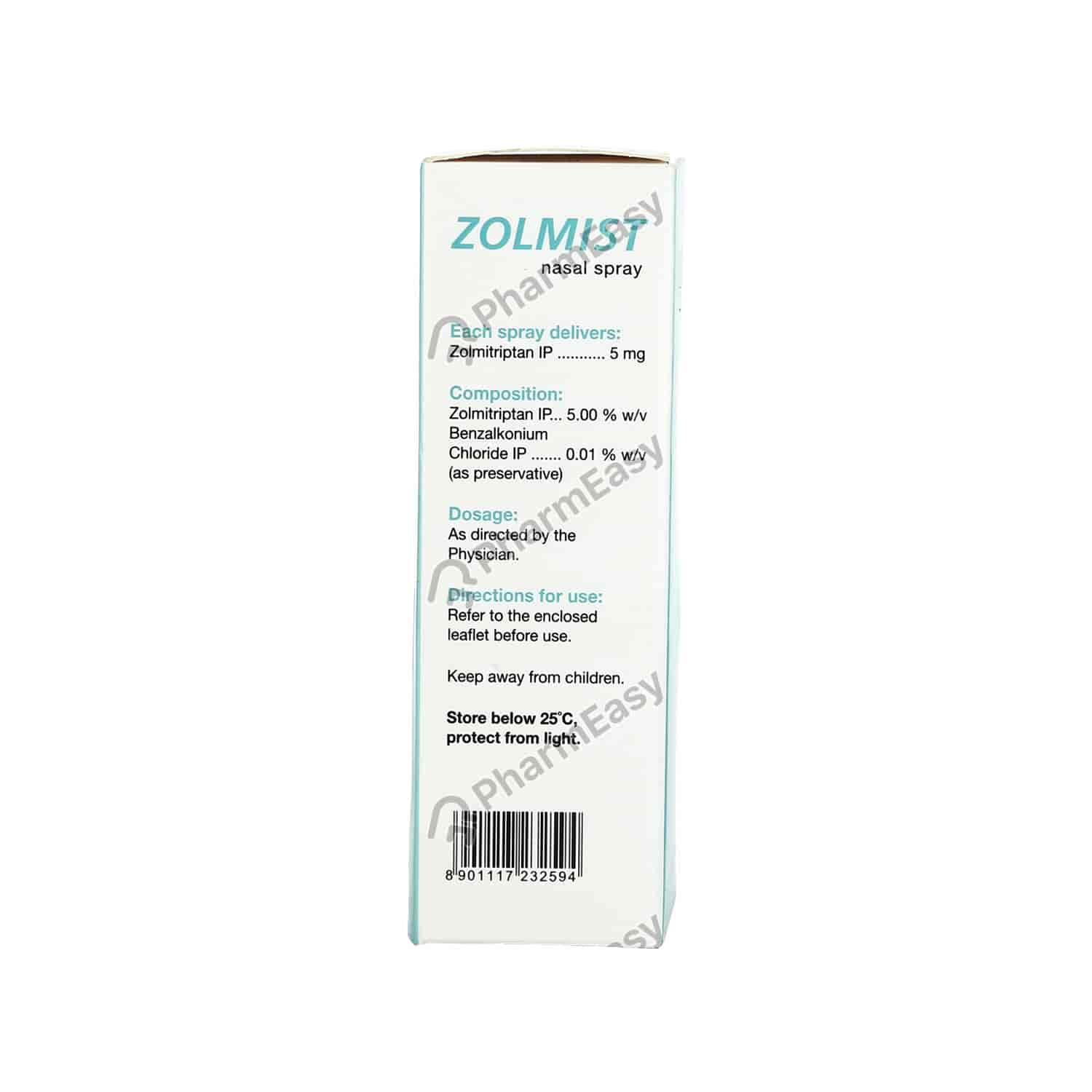 Buy Zolmist 5mg Nasal Spray 0.7ml Online at Flat 18% OFF* | PharmEasy