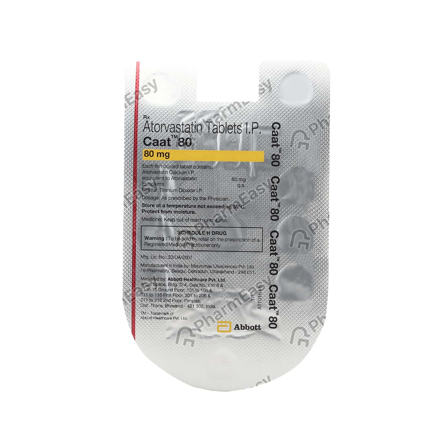 Caat 80 MG Tablet (10) - Uses, Side Effects, Dosage, Composition ...